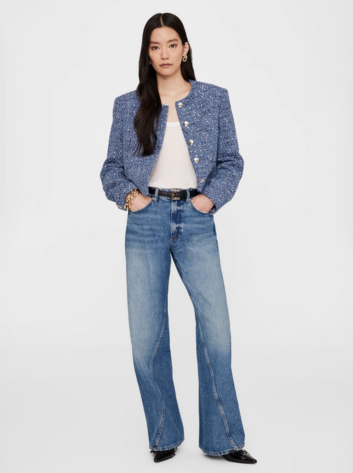 Anine Bing - Amber Jacket - Blue Tweed – Shop-Label